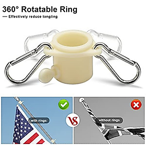 COCONUT Flag Pole, 5FT Flag Pole for House - Residential or Commercial Metal Flagpole for Garden Yard Porch Truck Boat (No Bracket)