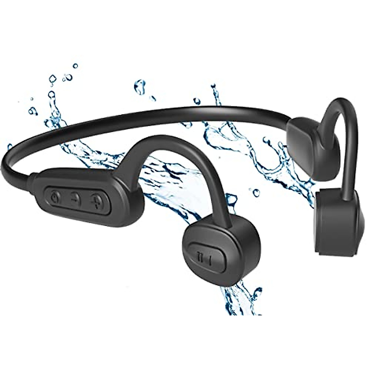 Taiyoko Bone Conduction IP68 Waterproof Bluetooth 5.0 Headphones Open-Ear Sport Wireless Headset with MP3 Play Swimming Headphones Up to 6-8H Playtime