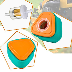 Ceukius 595853 Air Filter with Fuel Filter Replace for BS 595853 597265 Air Cleaner, Fits BS 123P02 123P07 123P0B 125P02 115P05 Series Engine Lawn Mower