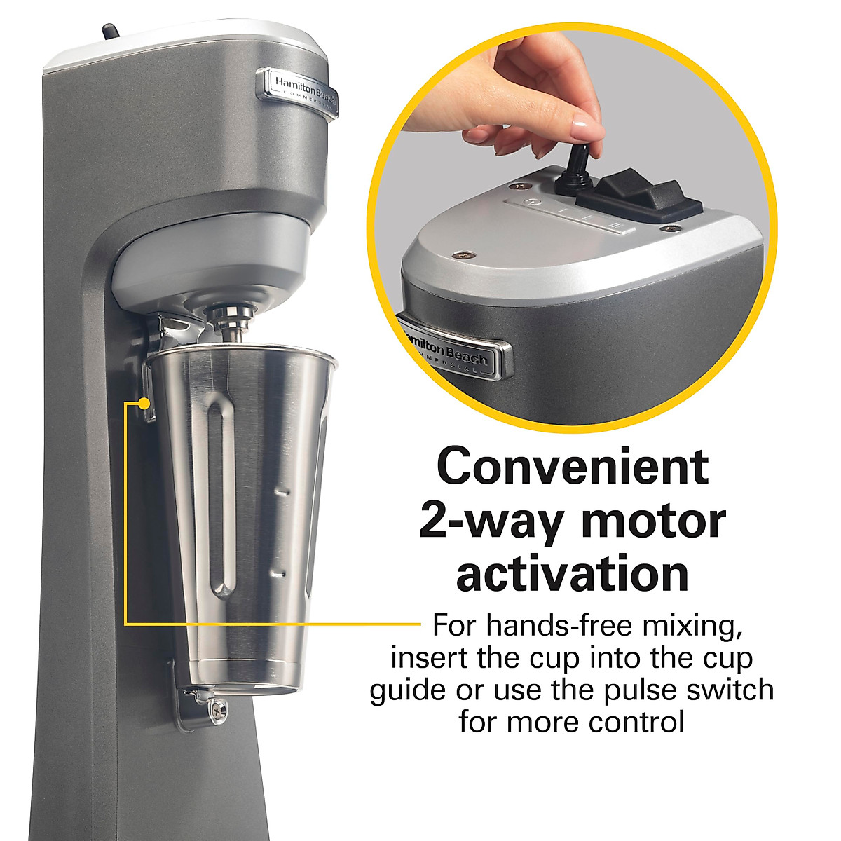 Hamilton Beach HMD200 120V Single Spindle Commercial Drink Mixer