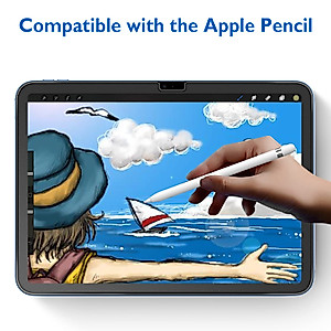 Mothca Matte Glass Screen Protector for iPad 10th Generation (2022, 10.9-inch) Anti-Glare & Anti-Fingerprint HD Tempered Glass Shield Film with Alignment Frame, No Dazzling, Smooth as Silk