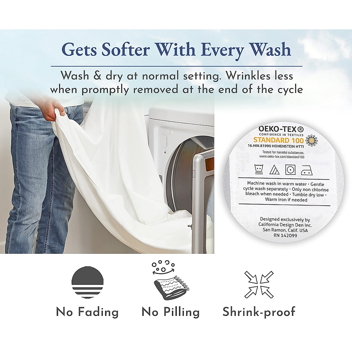 California Design Den Fitted Sheet for King Size Bed, Deep Pocket Soft 400 Thread Count 100% Cotton Sateen, No Pop-Off Elastic, Durable Hotel Quality Bedding, 1 Fitted Sheet Only (King, Sage Green)