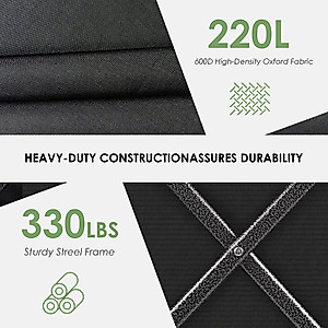 Famiry Collapsible Folding Wagon Cart Heavy Duty Foldable, Beach Wagon with Big All-Terrain Wheels for Sand, Outdoor Wagon Heavy Duty Folding for Camping Garden Sports, Black