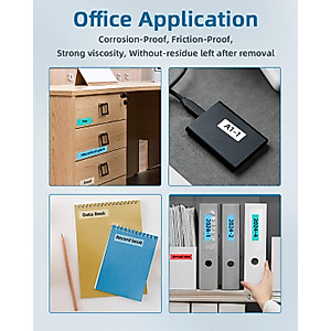 6 Pack Replacement for Dymo Label Maker Refills LetraTag Refills for Dymo 200B Plus LT100H LT100T QX50 Plastic Label Tape 16952 91331 91332 91333 91334 91335,12mm x 4m(1/2" x 13')