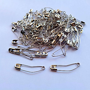 ibotti Curved Safety Pins for Quilting, Basting Pins, Size 2, 100-count
