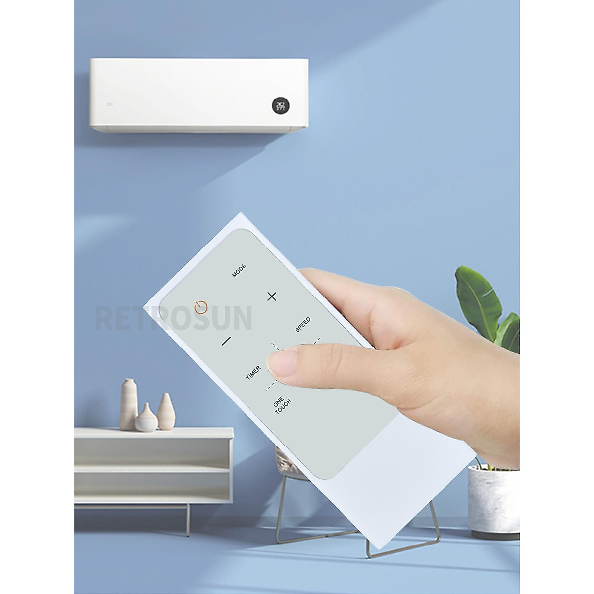 New Replacement Remote Control Compatible for Midea Window Air Conditioner RG15A(B)/B RG15A(B)/E RG15A(B)/F GE RAC-WK0511CMU RAC-WK0611CRU RAC-WK0811ESCWU RAC-WK1011ESCWU RAC-WK1211ESCWU RAC-WK1511ESC