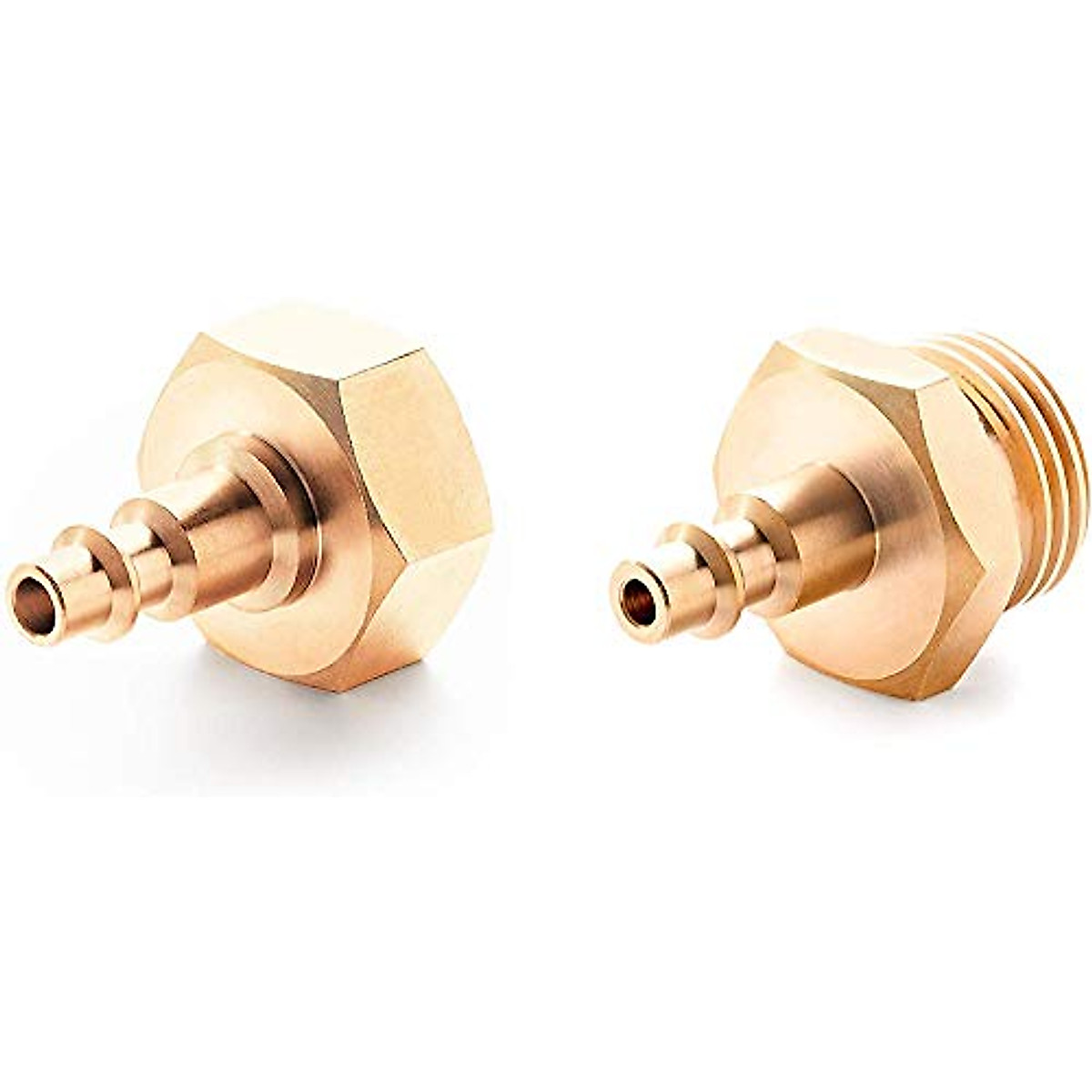 Lead-Free Brass Winterize Sprinkler Systems Blowout Plug Quick Connect Air Compressor 1/4" Adapter | Fits Garden Hose 3/4" Threading Water Blowout Adapter Fitting to RV and Campe (2)