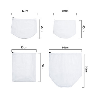 ARZASGO Mesh Laundry Bags, Pack of 4 Durable Drawstring Laundry Washing Bags for Delicates, Garments, Lingerie, Socks, Bras and Baby Clothes (Coarse&Fine Mesh)