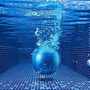 Swimming Pool Underwater Ball, Pool Toys Water Ball Games, 9 Inch Pool Balls with Water Filling Adapter, Underwater Pool Ball for Adults Teens Family Pool Summer Gifts (Blue)