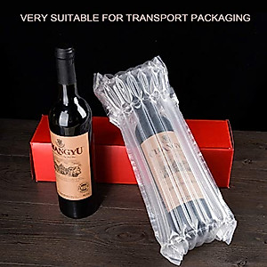 LIVEBAY 50 Packs Wine Bottle Protector, Inflatable Bags for Wine, Glass bottle protection, Inflatable Air Column Cushion Bags with Pump for Safe Transportation of Glass Bottles in Airplane Cushioning