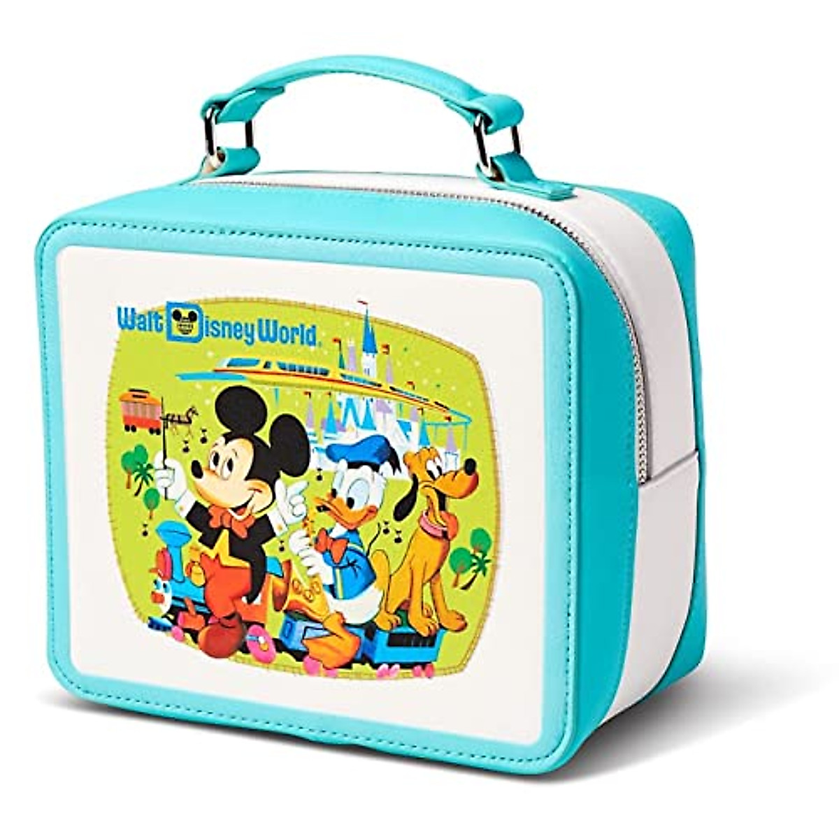 Loungefly - Disney - Walt Disney World 50th Anniversary - Mickey Mouse and Friends Lunchbox Style - Purse Bag