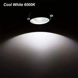 WeLead Bright LED Spotlight 7W COB Pathway Lights with U.S. Plug Flag Spot Light Garden Light with Metal Ground Stake, Waterproof Landscape Lighting for Lawn, Driveway, Yard, Set of 2 (Cool White)