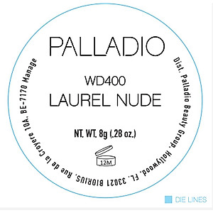 Palladio Dual Wet and Dry Foundation with sponge and Mirror, Squalane Infused, Apply Wet for Maximum Coverage or Dry for Light Finishing and Touchup, Minimizes Fine Line, All day Wear, Laurel Nude