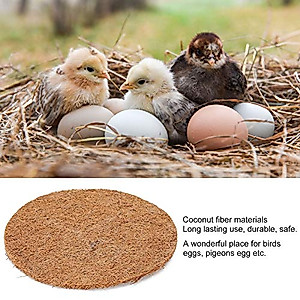 zhuolong 10PCS Bird Nesting Pads Natural Coconut Fiber Parrots Breeding Nests Bird Eggs Mat Breathable Dry Grass Mattress Provides Warm Hut Material Comfortable Bedding for Birds Pigeons