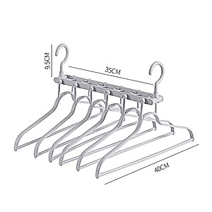 Multifunctional Cloth Hanger Space Saving, 6 pcs One Set to Save Your Space and Traceless Cloth Hanger with Heavy Duty Quality Hanger