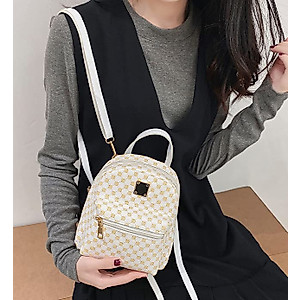 Votachin Fashion Mini Backpack Women's Shoulder Bag Convertible Crossbody handbag purse Small Backpack Cute Ladies Bag(White)