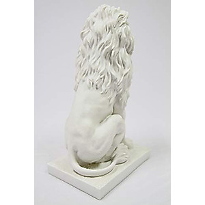 15" Sitting Down Aggressive Lion Statue Figurine Figure Vittoria Collection Made in Italy Indoor Outdoor Garden