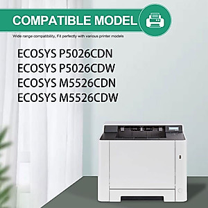 DOPHEN TK5242 (TK-5242) 4-Color Toner Cartridge Set - TK-5242K TK-5242C TK-5242M TK-5242Y Dophe Replacement for Kyocera ECOSYS P5026cdn P5026cdw M5526cdn M5526cdw Printers (BK/C/M/Y)