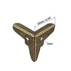 uxcell Metal Box Corner Protectors Edge Guard Protector 20x20x20mm Bronze Tone 12pcs
