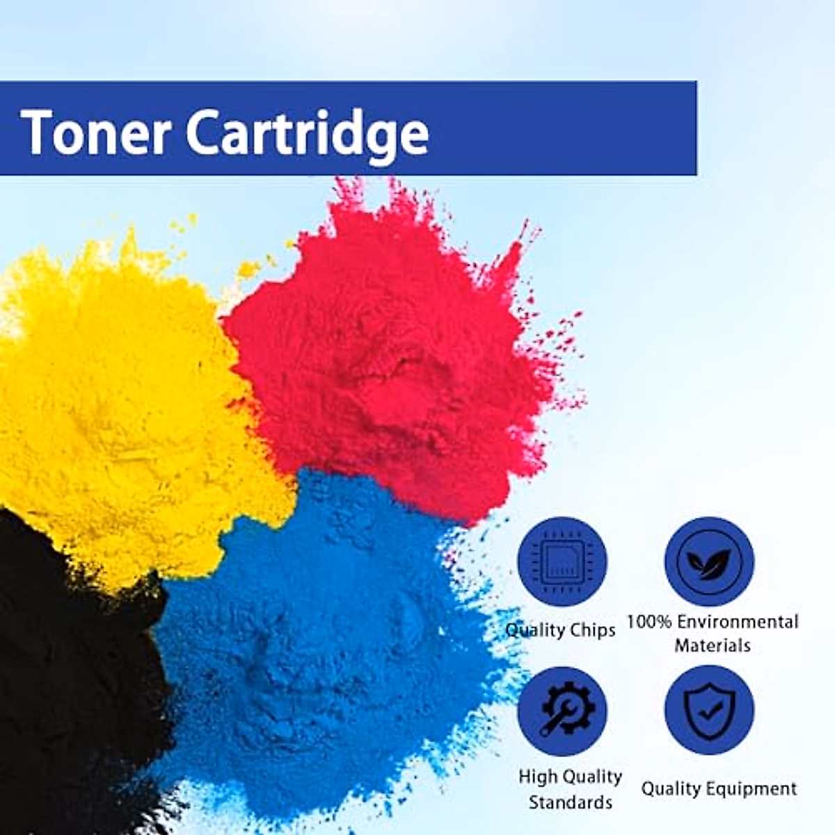 206A Toner Cartridges Compatible for Hp W2110A W2111A W2113A W2112A High Yield Toner Cartridges with Chip Work for M255DW M255NW M282NW M283CDW M283FDW Printer Cyan