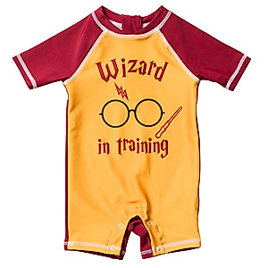 Harry Potter Infant Baby Boys One Piece Bathing Suit Yellow 18 Months