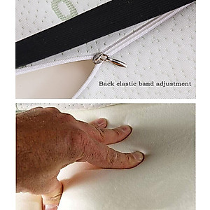 JONJUMP Bamboo Fiber Seat Cushion Memory Foam Car Seat Cushion Set Slow Rebound Office Chair Waist Support Coccyx