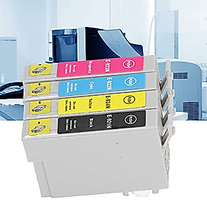 4Pcs Ink Cartridge BK C M Y Clear Print Fadeless Print 400 Pages Printer Cartridge for Stylus T26 T27 TX106 Printer