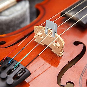 EXCEART 1Pc Zinc Alloy Cello Practice Mute 3/4 4/4 Violoncello Silencer Bridge Mute (Silver)