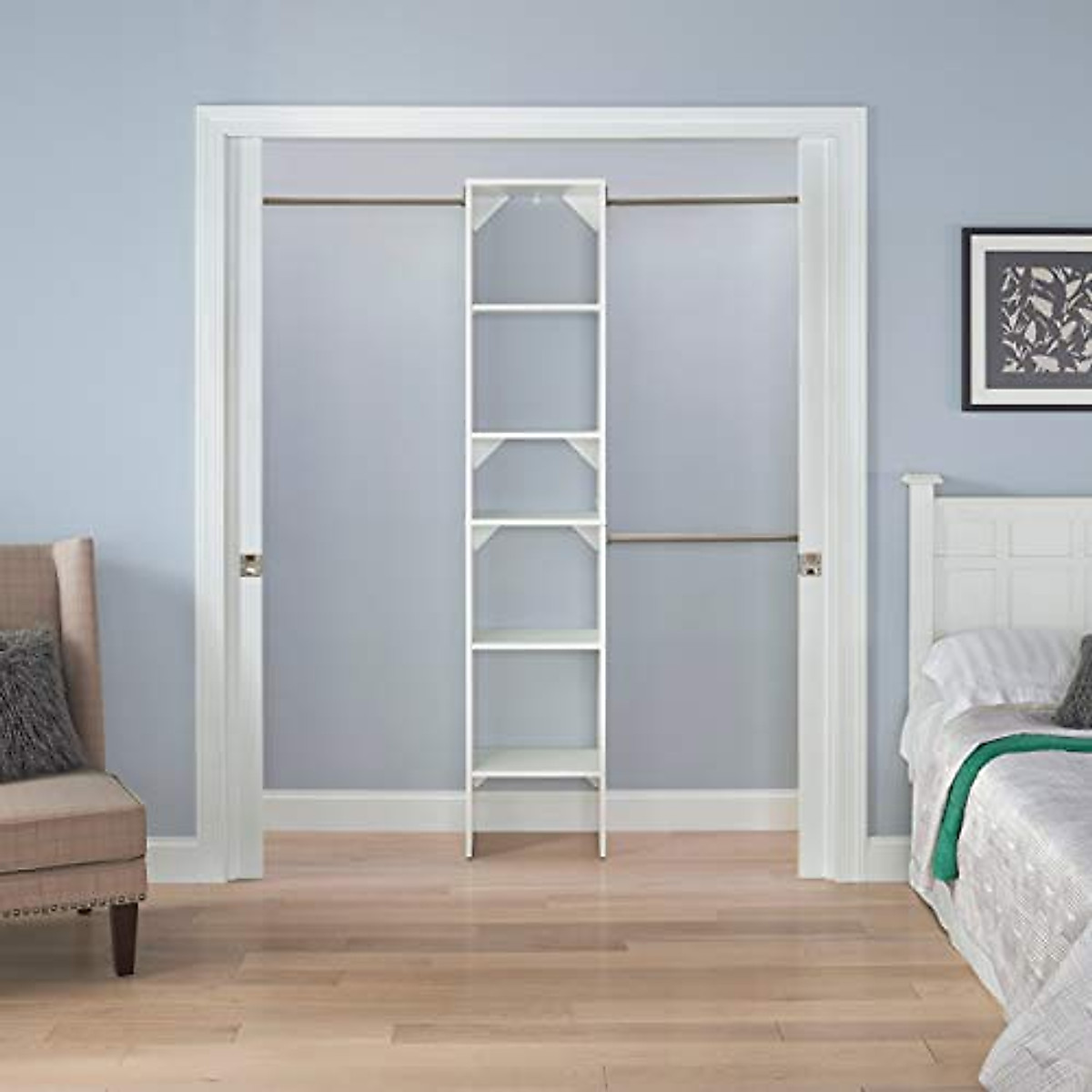 ClosetMaid SuiteSymphony Starter Closet 16-inch Wide Tower Kit Midnight Brown Wood Finish