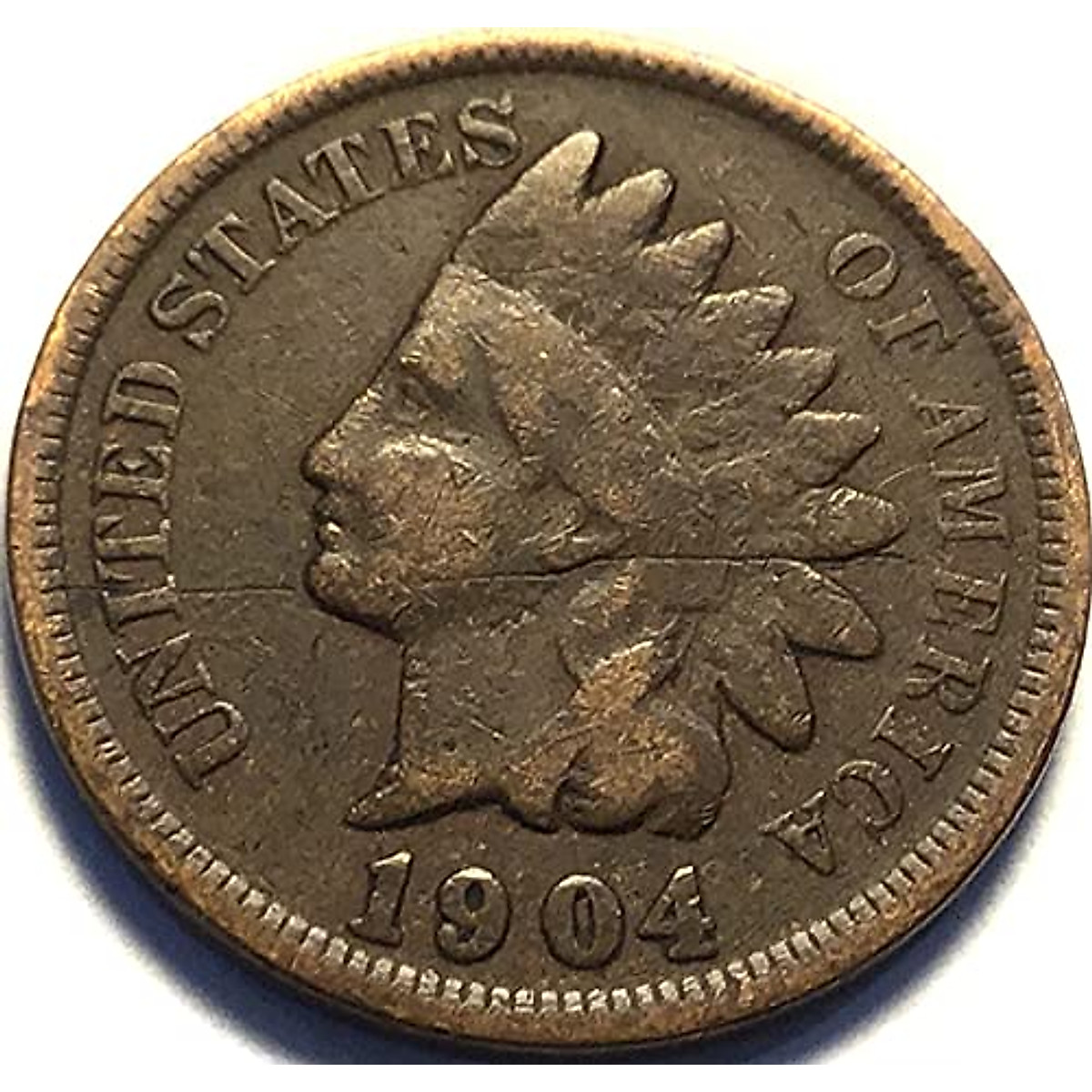 1904 P Indian Head Cent Penny Seller Very Good