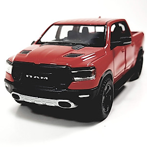 Kinsmart 2019 Red Dodge Ram 1500 Pickup Truck1/46 O Scale Diecast Truck