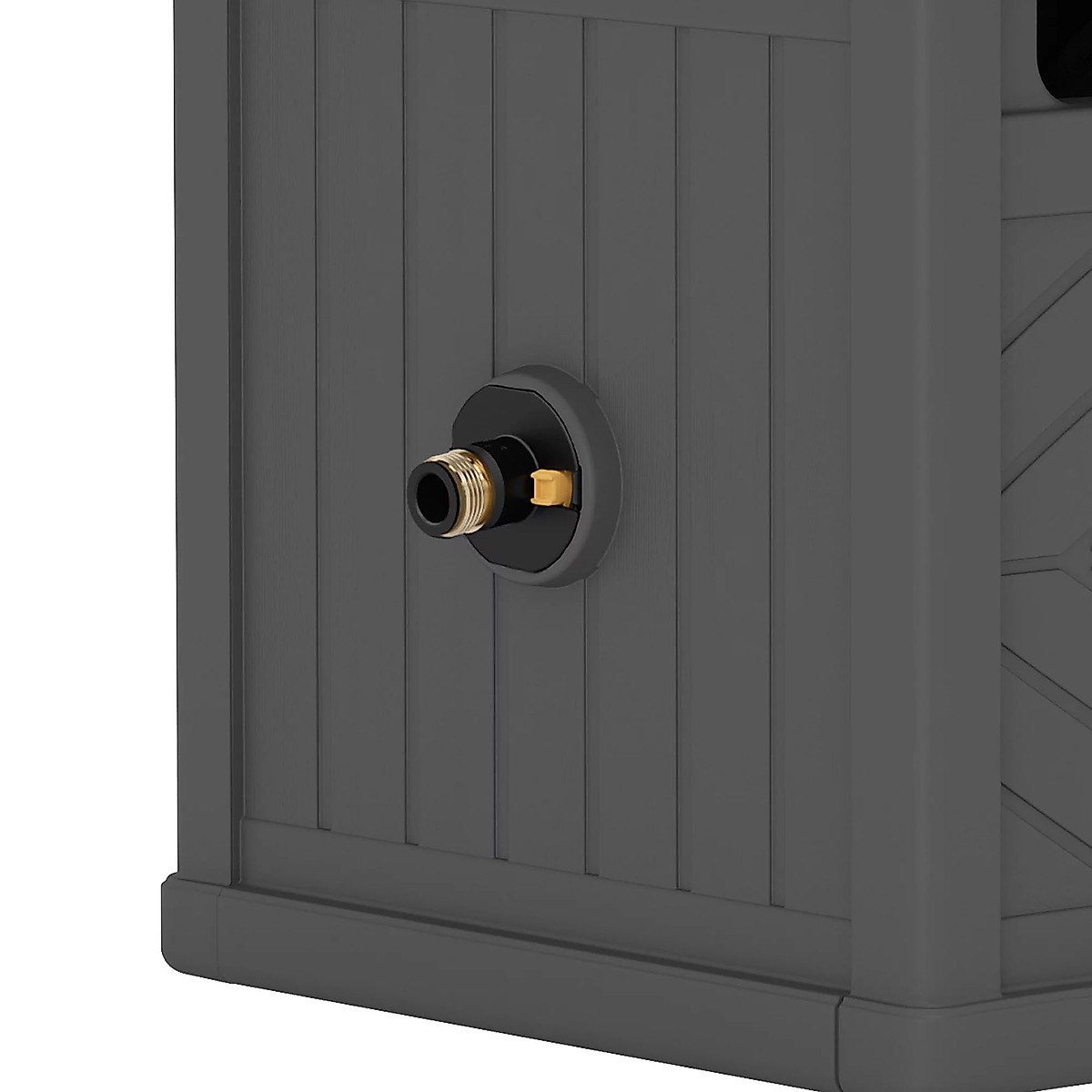 Hose Reel Resin Hose Reel Cart 150 ft Outdoor Hose Storage Reel with Crank Handle, Lid, and Slide Rail Guide 100' Hose Capacity