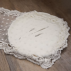 Zeroest Baby Photography Props Blanket Newborn Photo Shoot Outfits Infant Photos Lace Wrap (Snow White)