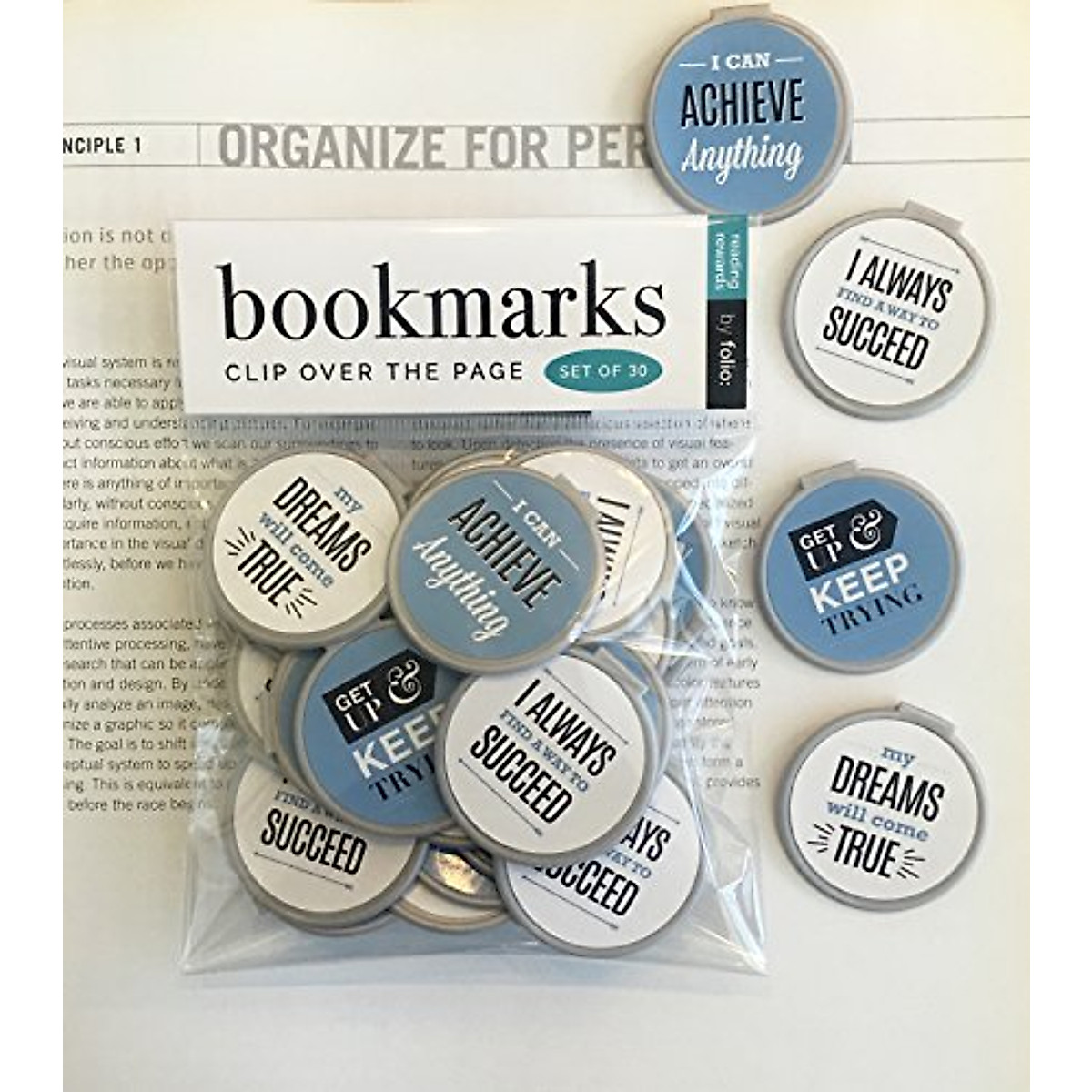 "Clip Over The Page" DIY Bulk Bookmarks Set of 30 Color Your OWN - Read Bulk Bookmarks for Kids Girls Boys Teens. Perfect for Gifts - Student Incentives – Birthday Party Favors – Reading Incentives