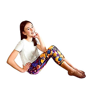 Whimsy Fit Womens Leggings Yoga Pants High Waisted Tummy Control Leggings Workout Wear Activewear - Leggings for Women Rainbow