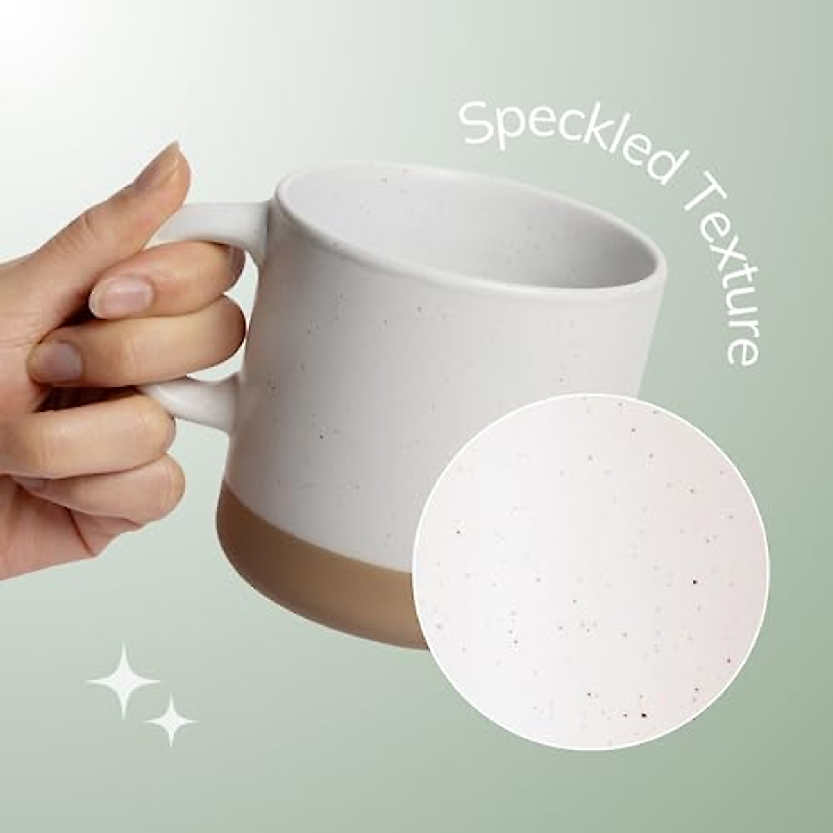 Unboxme Givenne Ceramic Mug Set 4pk of 12oz - Trendy Gloss Body & Nature-Baked Base - Microwave-Safe Coffee Mug with Unique Artisanal Character - Ceramic Material - For Coffee Mugs and Coffee Cups