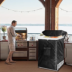 Bitubi Chest Freezer Cover– Waterproof, Dustproof, Sun-Proof, L28”W23”H34” Suitable for most 5.0 Cubic Compact Deep Freezer on market (Black)