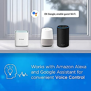 D-Link M15/3, Eagle Pro AI Mesh WiFi 6 Router System (3-Pack) - Multi-Pack for Smart Wireless Internet Network, Compatible with Alexa and Google, AX1500