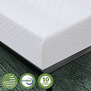 Airdown Queen Mattress, 12 Inch Memory Foam Mattress in a Box, Medium Feel Green Tea Gel Mattress for Pressure Relieving, CertiPUR-US Certified, Made in USA