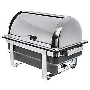 Electric Water Pan Full Size Black Metal - 22 1/2"L x 13 1/2"W x 7 3/8"H