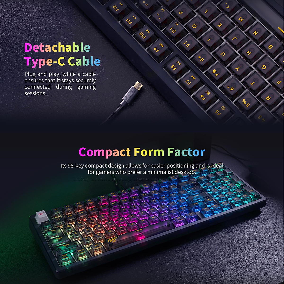 HAVIT KB875L RGB Backlit Mechanical Keyboard
