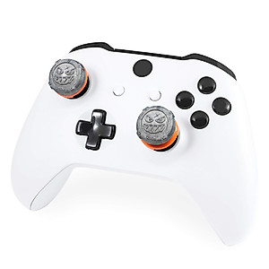 KontrolFreek Call of Duty: Black Ops 4 Grav Slam for Xbox One and Xbox Series X Controller | Performance Thumbsticks | 1 High-Rise Convex, 1 Mid-Rise Convex | Gray/Orange