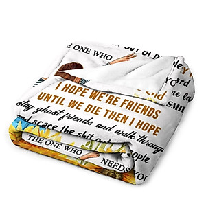to My Bestie Blanket for Women Ultra Soft Flannel Throw Blanket for Girls BFF for Sofa Bed Friendship Gift for Friends Birthday Anniversary 80'' x 60''