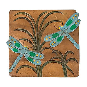 Dragonfly Design Hand Carved Acacia Hardwood Decorative Short Stool