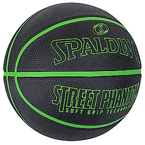 Spalding Basketball Street Phantom Black x Green No. 7 Basketball Basket