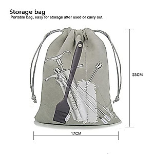 UikieGo 2oz Heavy duty 304 Stainless Steel Meat Marinade Injector Include User Manual (Paper Book) and BBQ Guide E-Book (PDF) for Smoker BBQ Grill Roast (Stoage Bag)