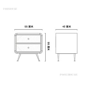 DLOETT Nordic Nightstands Solid Wood Creative Bedside Table Bedrooms Small Apartment Retro Home Storage Cabinet (Color : Wood Color)