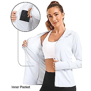 Stelle Women's UPF 50+ Sun Protection Hoodie Jacket Full Zip Long Sleeve with Pockets SPF Hiking Shirt Outdoor