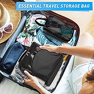 4 Pcs Portable Shower Caddy Set Quick Dry with Metal Hook Hanging Shower Bag Portable Toiletry Tote Gym Bag Breathable Mesh Shower Caddy Hanging Mesh Zipper Organizer Bag for Gym Dorm Bathroom