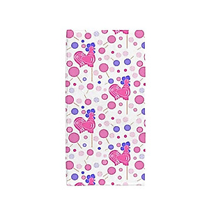 My Little Nest Hand Towels for Bathroom Candy Lollipops Cock Hearts Absorbent Small Bath Towel Soft Kitchen Towels Fingertip Towel for Guest and Bar 30 x 15 inch